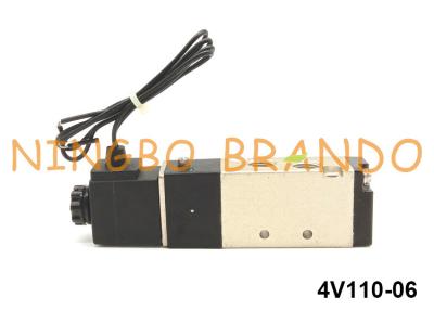 China 1/8'' NPT 4V110-06 Airtac Type Pneumatic Solenoid Valve 5/2 Way 24VDC for sale