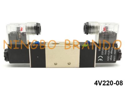 China 1/4'' 4V220-08 Airtac Type Pneumatic Solenoid Valve 5 Way 2 Position 220V for sale