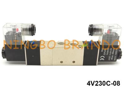 China 4V230C-08 Airtac Type Pneumatic Solenoid Valve 1/4'' 5 Way 3 Position 24V for sale
