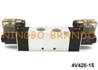 China 5 Way 2 Position Pneumatic Solenoid Valve Airtac Type 4V420-15 12V 24V for sale