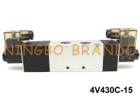 China 5/3 Way Pneumatic Solenoid Valve Airtac Type 4V430C-15 1/2'' 24V 220V for sale
