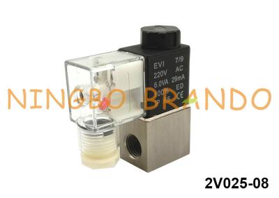 China 1/4'' PT NPT BSP Airtac Type Pneumatic Solenoid Valve 2V025-08-DC24V for sale