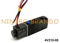 China 5 Way 2 Position Pneumatic Solenoid Valve Airtac Type 4V210-08 24V DC for sale