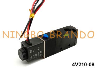 China 5 Way 2 Position Pneumatic Solenoid Valve Airtac Type 4V210-08 24V DC for sale