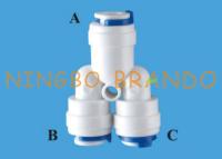 China Water Filter Y Type Two Way Splitter Quick Connect RO Fittings 1/4'' for sale