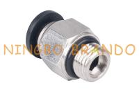 China 1/2'' 12mm PC12 Male Straight Push To Connect Plastic Pneumatic Hose Fittings for sale