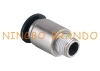 China 1/2'' 12mm Round Male Straight Push To Connect Pneumatic Hose Fittings for sale