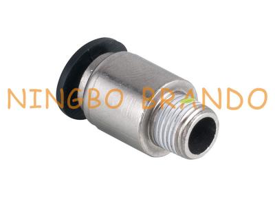 China 1/2'' 12mm Round Male Straight Push To Connect Pneumatic Hose Fittings for sale