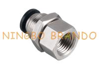 China 1/2'' 12mm Bulkhead Female Straight Push To Connect Pneumatic Hose Fittings for sale