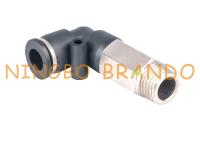China 1/2'' 12mm Push To Connect Extended Male Elbow Pneumatic Hose Fittings for sale