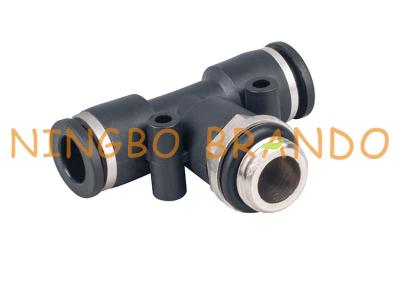 China 1/4'' 8mm Push To Connect Male Branch Tee Pneumatic Hose Fittings for sale