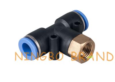 China Female Branch Tee Push To Connect Pneumatic Hose Fittings 1/4'' 8mm for sale