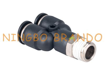China Male Y Type Push To Quick Connect Pneumatic Hose Fittings 1/4'' 8mm for sale