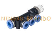 China 1/4'' 8mm Branch Triple Push To Quick Connect Pneumatic Hose Fittings for sale