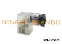 China DIN 43650 Form C Solenoid Valve Coil Electrical Connector Plugs With LED for sale