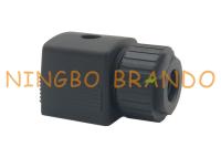 China MPM 18mm M3 x 28 3 Pin DIN 43650 Form A Black Solenoid Coil Connector for sale