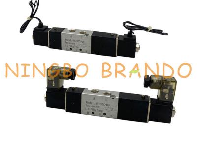 China 4V130C-06 1/8'' 5/3 Way Terminal Grommet Pmeumatic Solenoid Valve for sale
