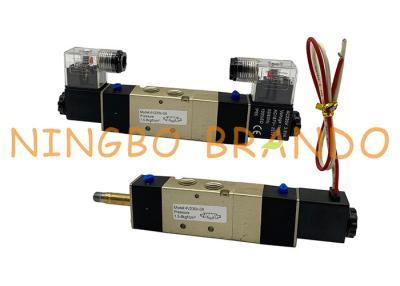 China 4V230C-08 5/3 Way 1/4'' Terminal Grommet Pneumatic Air Solenoid Valve for sale