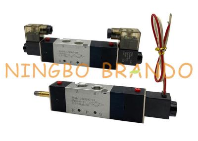 China 4V330C-10 3/8 Inch 5/3 Way Double Solenoid Pneumatic Air Control Valve for sale