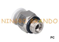 China PC Male Straight Push-In Pneumatic Hose Fittings 1/8'' 1/4'' 3/8'' 1/2'' for sale