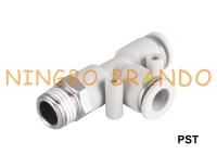 China PST Male Run Tee Plastic Pneumatic Hose Fittings 1/8'' 1/4'' 3/8'' 1/2'' for sale