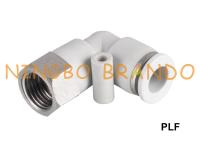 China PLF Female Elbow Push In Pneumatic Hose Fittings 1/8'' 1/4'' 3/8'' 1/2'' for sale