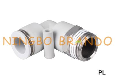 China PL Male Elbow Push-In Pneumatic Air Hose Fittings 1/8'' 1/4'' 3/8'' 1/2'' for sale