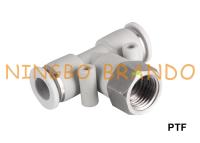 China PTF Female Branch Tee Pneumatic Air Fittings 1/8'' 1/4'' 3/8'' 1/2'' for sale
