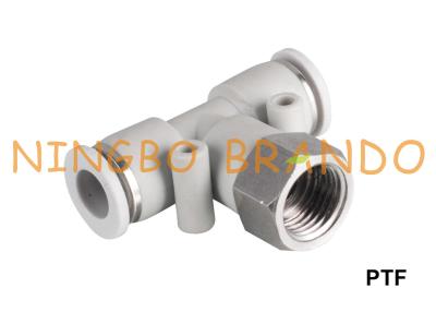 China PTF Female Branch Tee Pneumatic Air Fittings 1/8'' 1/4'' 3/8'' 1/2'' for sale