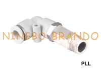 China PLL Extended Male Elbow Pneumatic Hose Fittings 1/8'' 1/4'' 3/8'' 1/2'' for sale