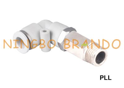 China PLL Extended Male Elbow Pneumatic Hose Fittings 1/8'' 1/4'' 3/8'' 1/2'' for sale
