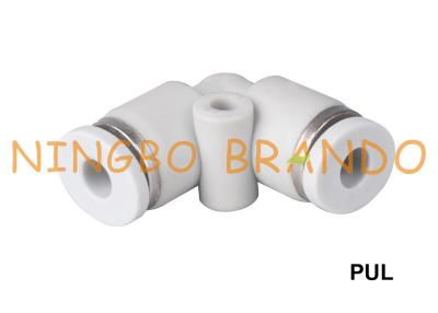 China PUL Union 90 Deg Elbow Pneumatic Push Fittings 1/8'' 1/4'' 3/8'' 1/2'' for sale