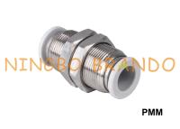 China PMM Bulkhead Union Pneumatic Hose Fittings 1/8'' 1/4'' 3/8'' 1/2'' for sale