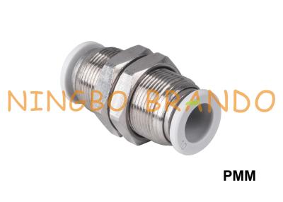 China PMM Bulkhead Union Pneumatic Hose Fittings 1/8'' 1/4'' 3/8'' 1/2'' for sale