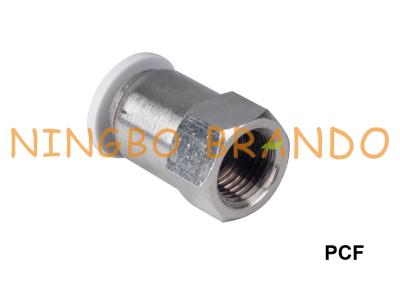 China PCF Female Straight Push-In Pneumatic Hose Fittings 1/8'' 1/4'' 3/8'' 1/2'' for sale
