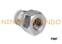 China PMF Bulkhead Female Straight Pneumatic Hose Fittings 1/8'' 1/4'' 3/8'' 1/2'' for sale