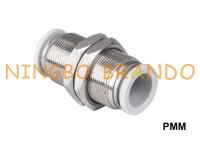 China PMM Bulkhead Union Pneumatic Air Fittings 1/8'' 1/4'' 3/8'' 1/2'' for sale