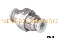 China PMM Bulkhead Union Pneumatic Quick Fittings 1/8'' 1/4'' 3/8'' 1/2'' for sale