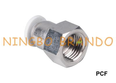 China PCF Female Straight Pneumatic Push In Fittings 6mm 8m 10mm 12mm for sale