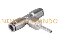 China Plug-In Tee Brass Pneumatic Push In Fittings 4mm 6mm 8mm 10mm 12mm for sale