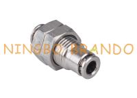 China Bulkhead Union Brass Pneumatic Quick Connect Fittings 1/8'' 1/4'' 3/8'' 1/2'' for sale