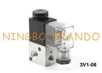 China 3V1-06 Airtac Type Pneumatic Solenoid Valve 3 Way 2 Position 24VDC for sale