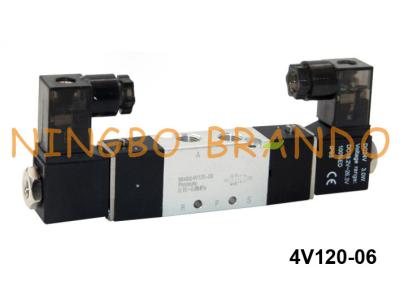 China 4V120-06 Airtac Type Pneumatic Double Solenoid Valve 5/2 Way 24V 220V for sale