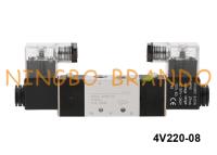 China 4V220-08 Airtac Type Pneumatic Solenoid Valve 5/2 Way 12VDC 24VDC for sale