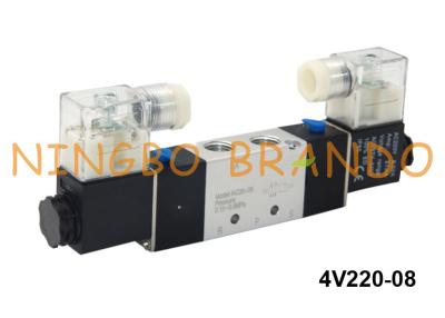 China Airtac Type 5/2 Way Pneumatic Solenoid Valve 4V220-08-B 24V DC for sale