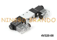 China 4V320-08 Airtac Type Pneumatic Double Solenoid Valve 4V320-1/4 24V 220V for sale