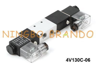 China 4V130C-06 Airtac Type 5/3 Way Pneumatic Solenoid Valve 24VDC 220VAC for sale