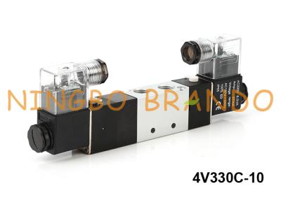 China 4V330C-10 Airtac Type Pneumatic Solenoid Valve 5/3 Way 24V DC 220V AC for sale