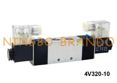 China 4V320-10 Airtac Type Pneumatic Double Solenoid Valve 5/2 Way 24V 220V for sale