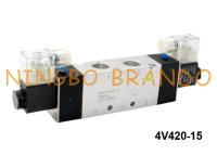 China 4V420-15 Airtac Type Pneumatic Air Solenoid Valve 5 Way 2 Postion 24V 220V for sale